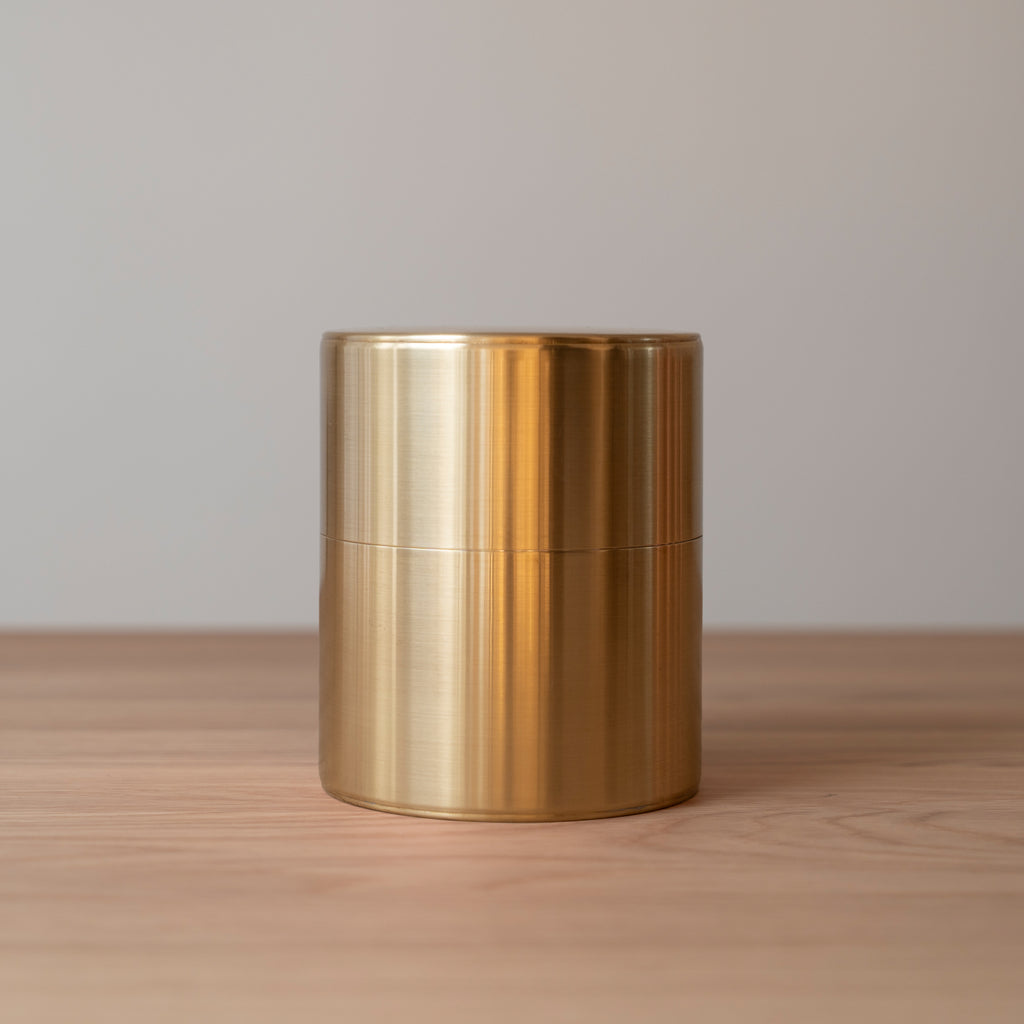 Tea Caddy Wide Brass 400g – Biën; concept